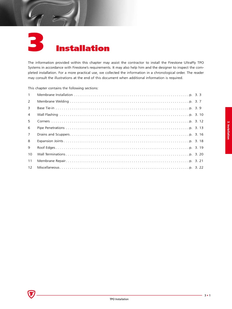 3 Installation - Tpo | PDF