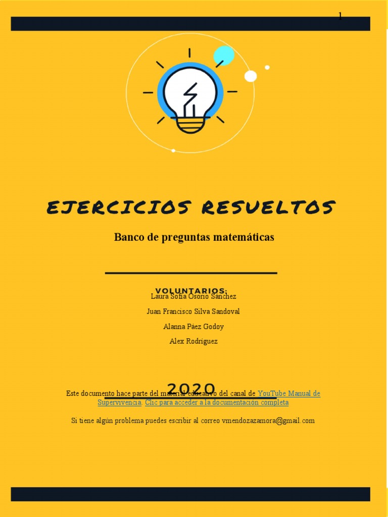 Banco de Preguntas Matemáticas | PDF