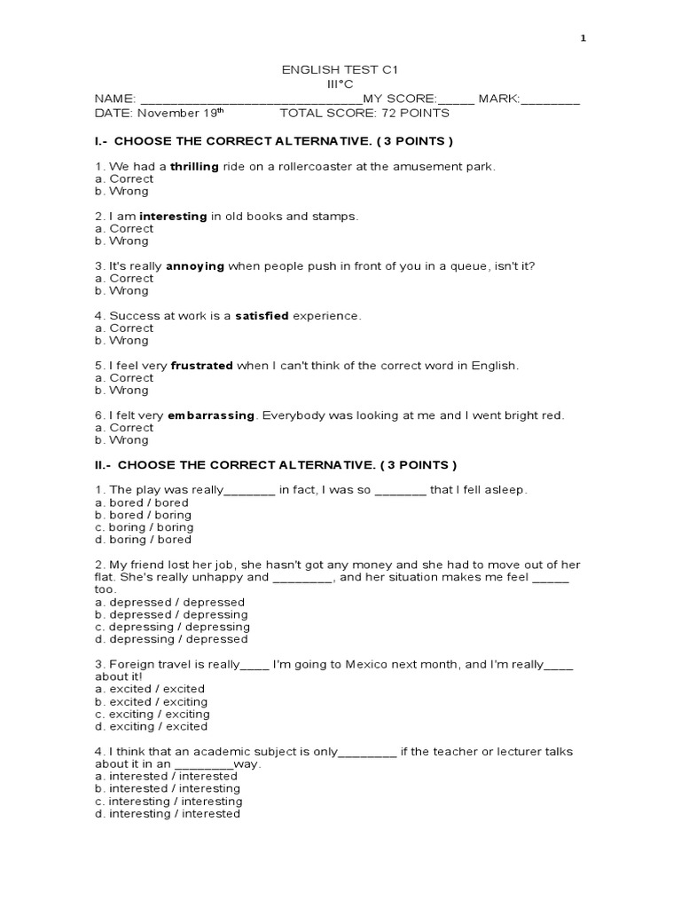 English Test C1 | PDF