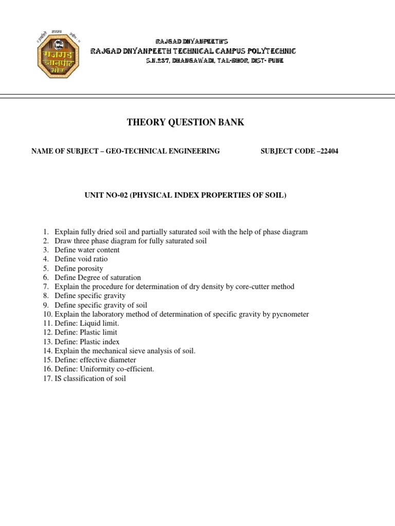 Unit 2 Gte Question Bank PDF | PDF Unit 2 Gte Question Bank PDF | PDF