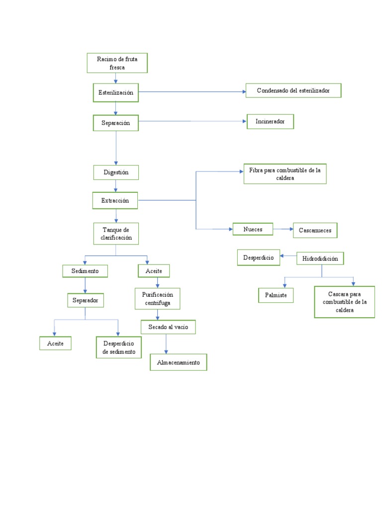 Diagrama de Flujo Aceite de Palma | PDF