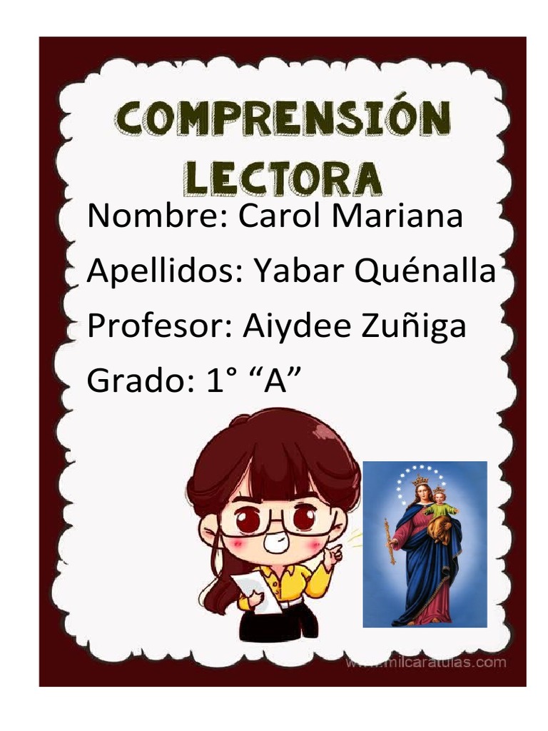 Caratula Comprension Lectora | PDF