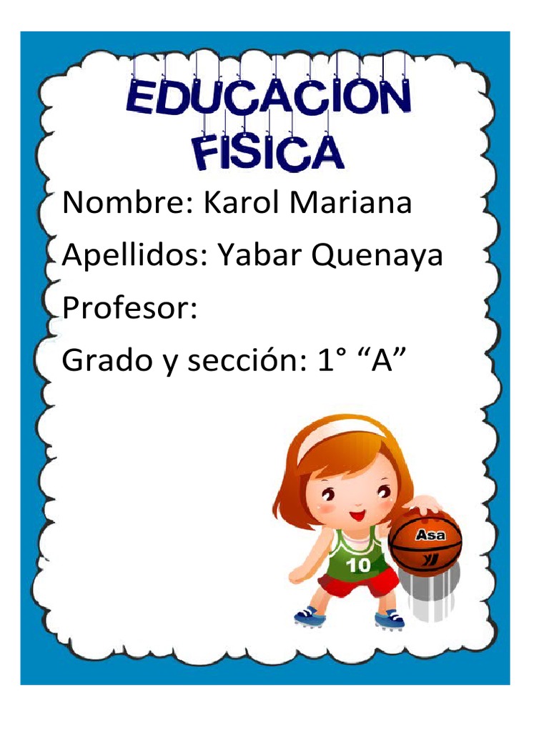 Carátula de Educación Física - Yabar | PDF