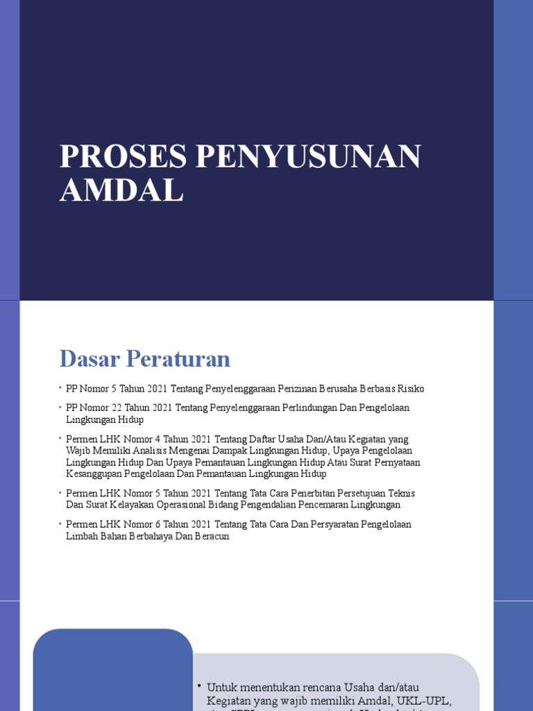 Proses Penyusunan Amdal | PDF
