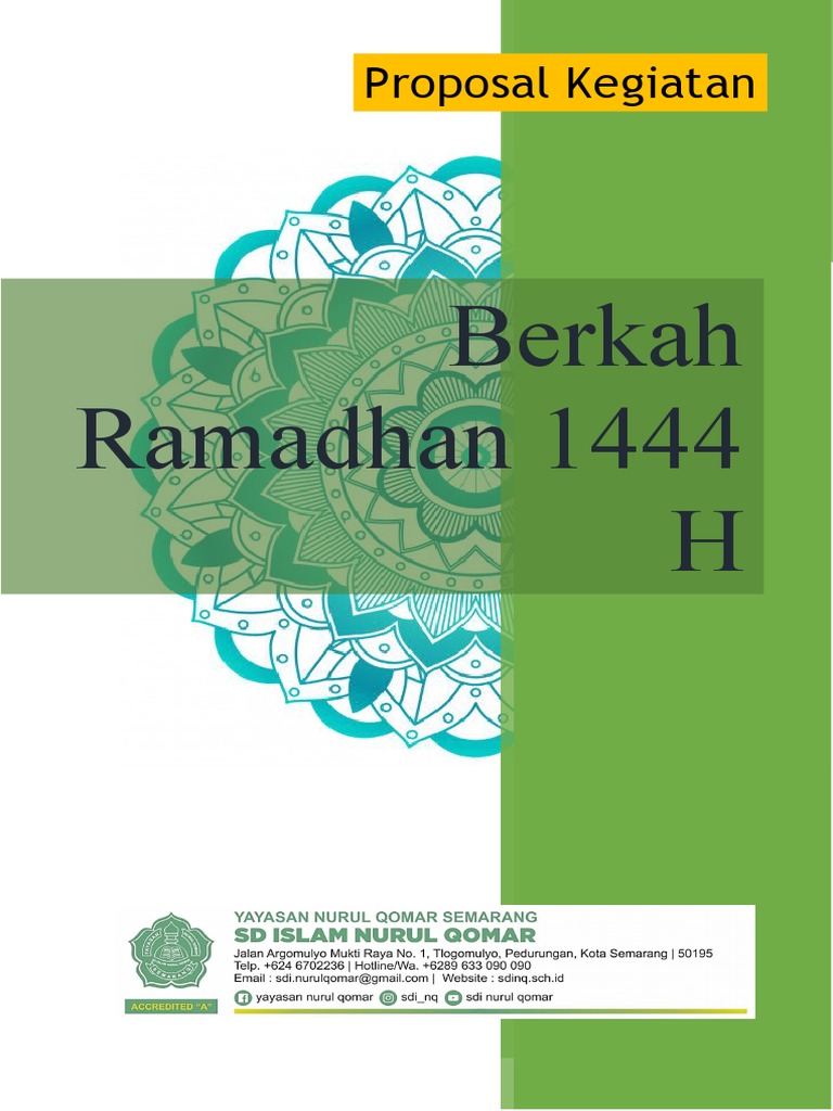 PROPOSAL KEGIATAN RAMADHAN_NURUL QOMAR_2023.docx | PDF
