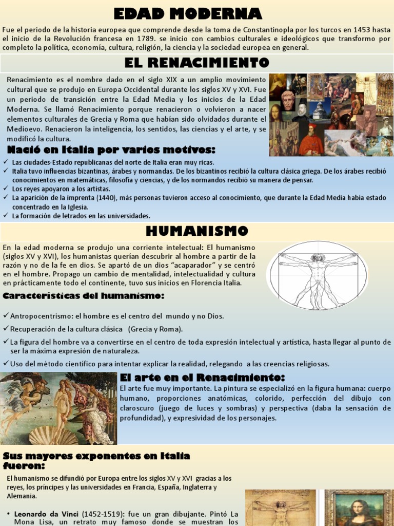 Humanismo y cambios en la Edad Moderna | PDF