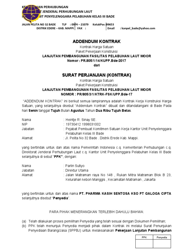 Berita Acara Addendum | PDF