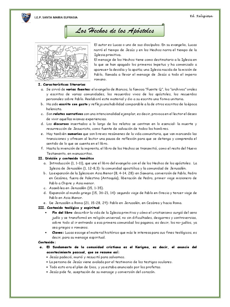LOS HECHOS DE LOS APOSTOLES.pdf | PDF