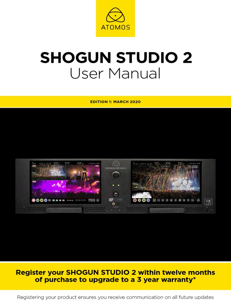Atomos Shogunstudio2 Usermanual v01 | PDF