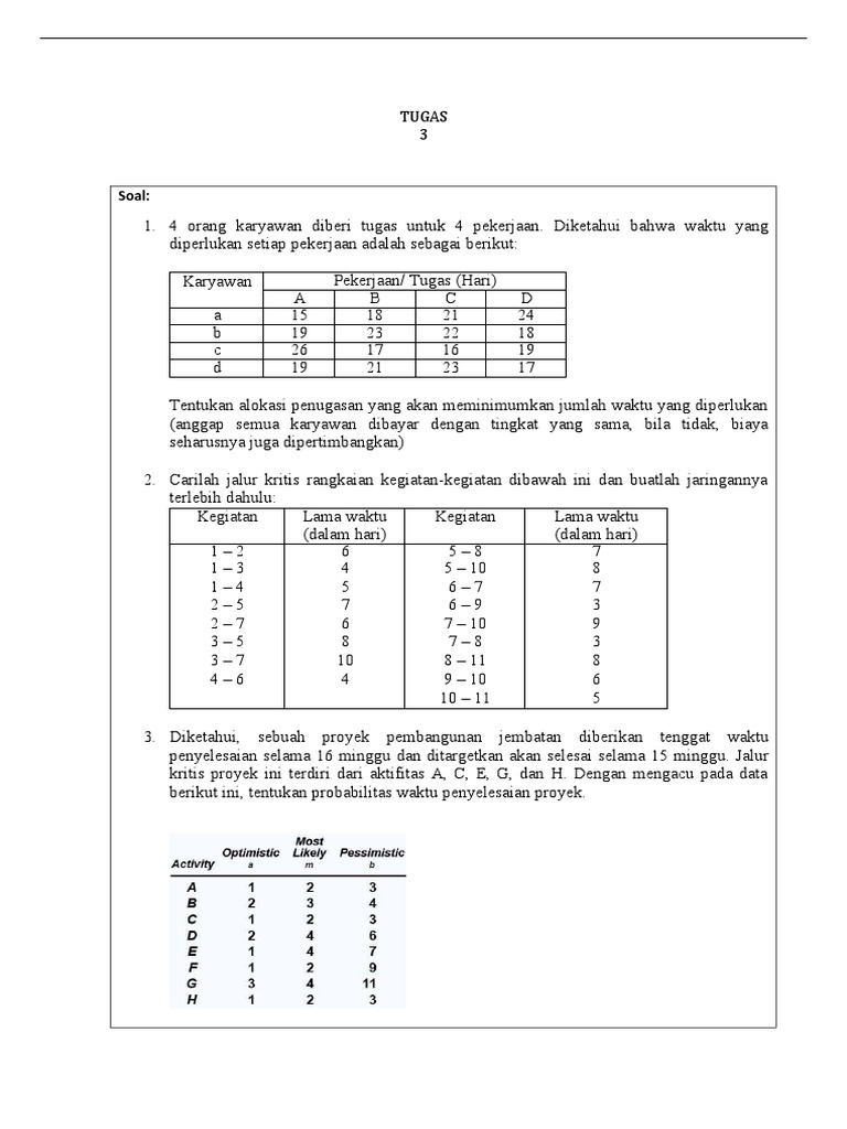 Riset Operasi Tgs 3 | PDF