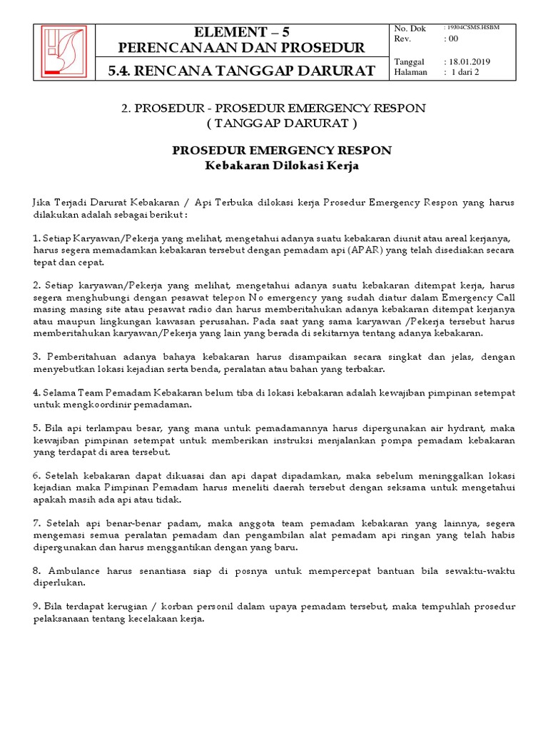 8c. PROSEDUR - PROSEDUR EMERGENCY PDF | PDF