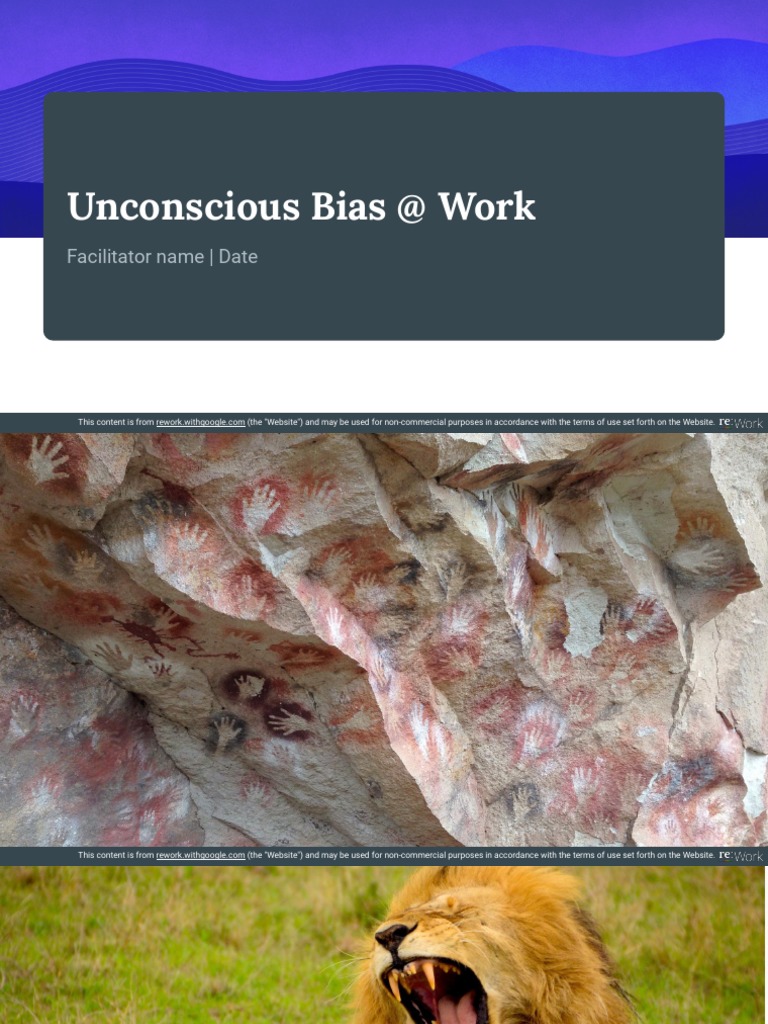 (Re - Work) Google's Unconscious Bias at Work Workshop Slides PDF | PDF