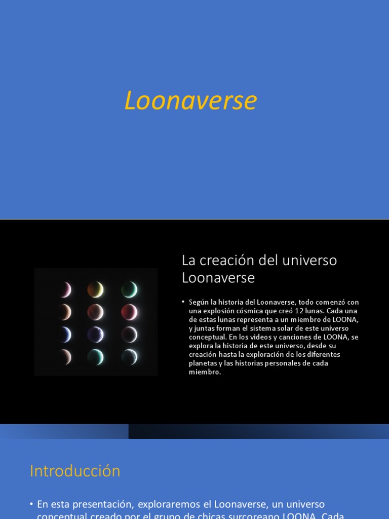 Loonaverse: Universo de LOONA | PDF | Ciencia y matemáticas
