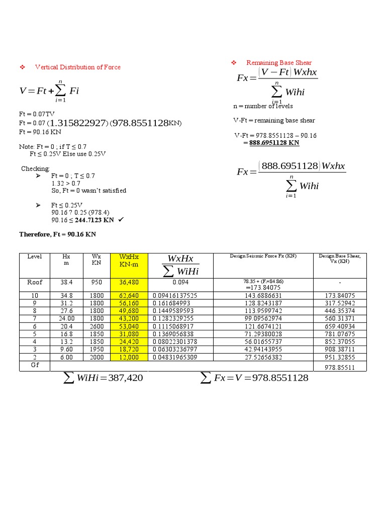 EQ - 2.2 Design Base Shear | PDF