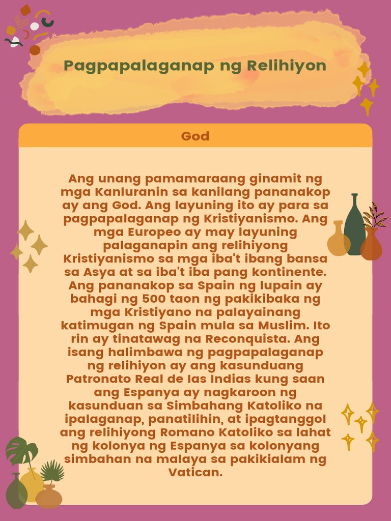 Ap Week 1 God, Gold, Glory | PDF