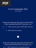 5 Love Languages Test | PDF