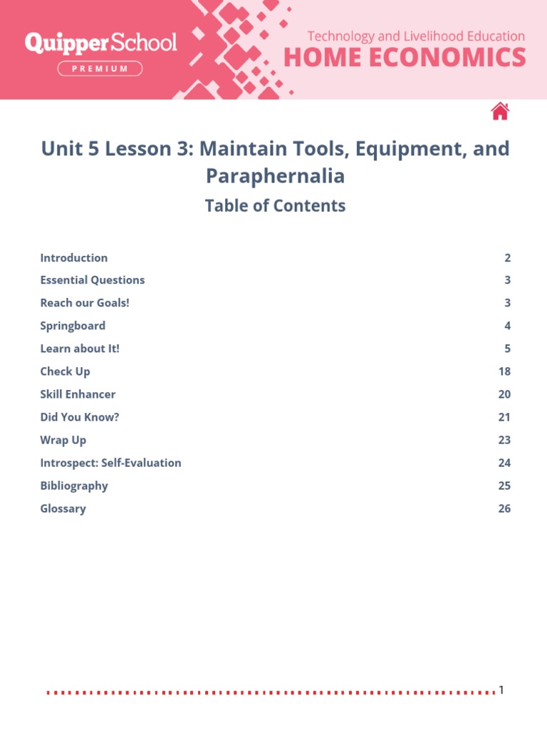 Final - HE 5.3 Maintain Tools, Equipment, and Paraphernalia PDF | PDF ...