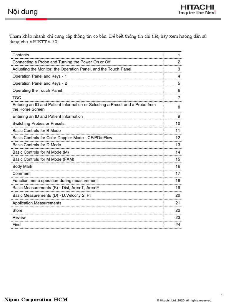 HDSD Nhanh Arietta 50-2 | PDF