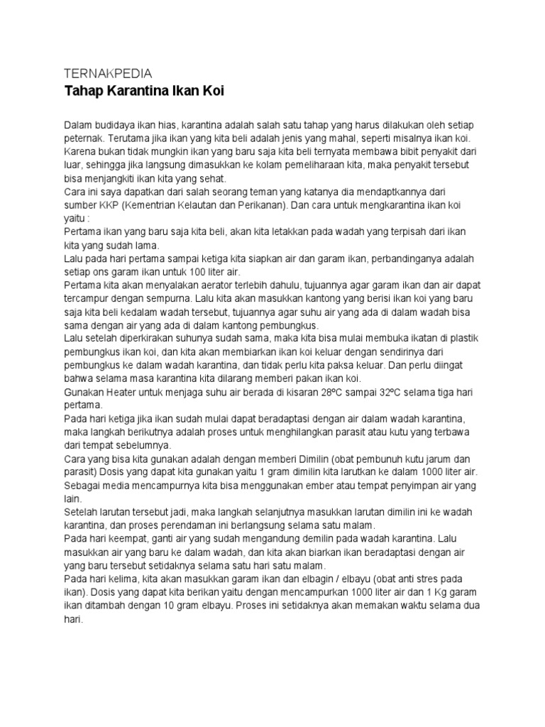 Tahap Karantina Koi.pdf | PDF