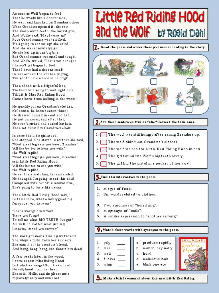 Little Red Riding Hood Poem Analysis | PDF