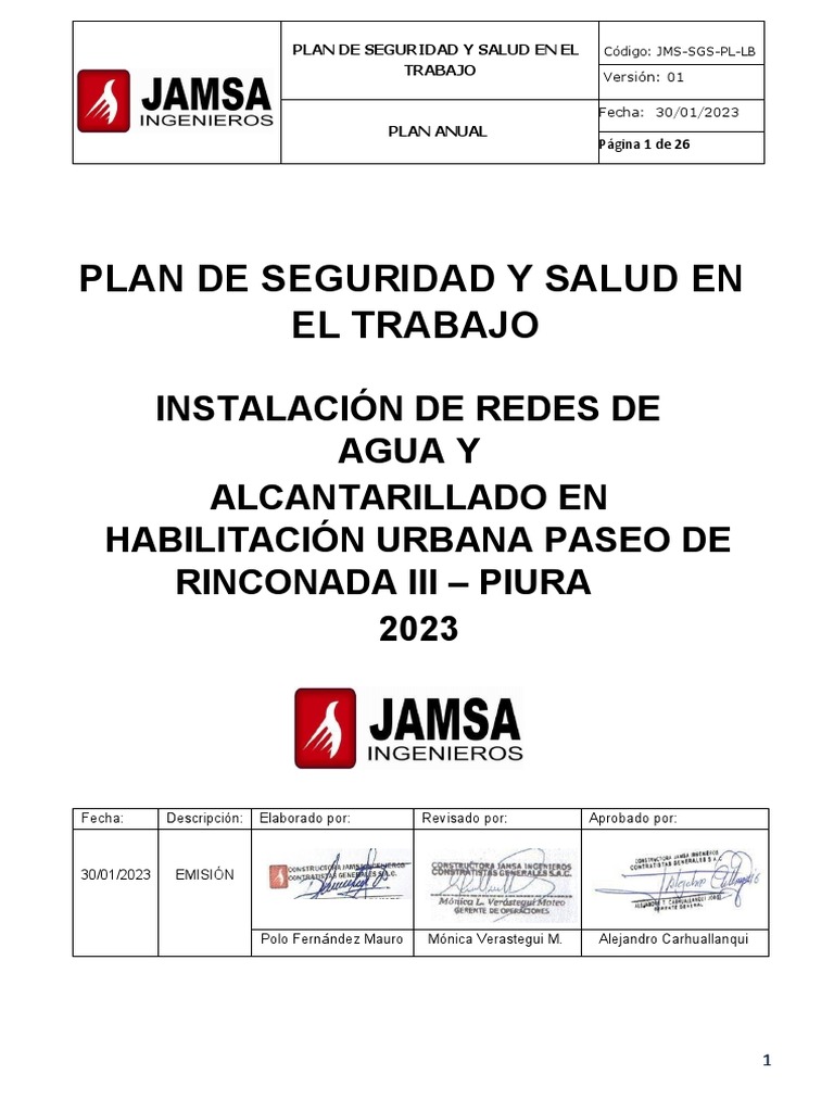 Plan de SST de Obra Paseo de Rinconada III | PDF | Seguridad y salud ocupacional | Valores