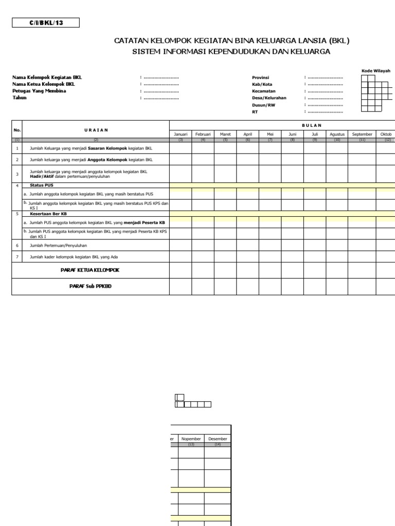 Catatan BKL Lansia Palembang 2013 | PDF