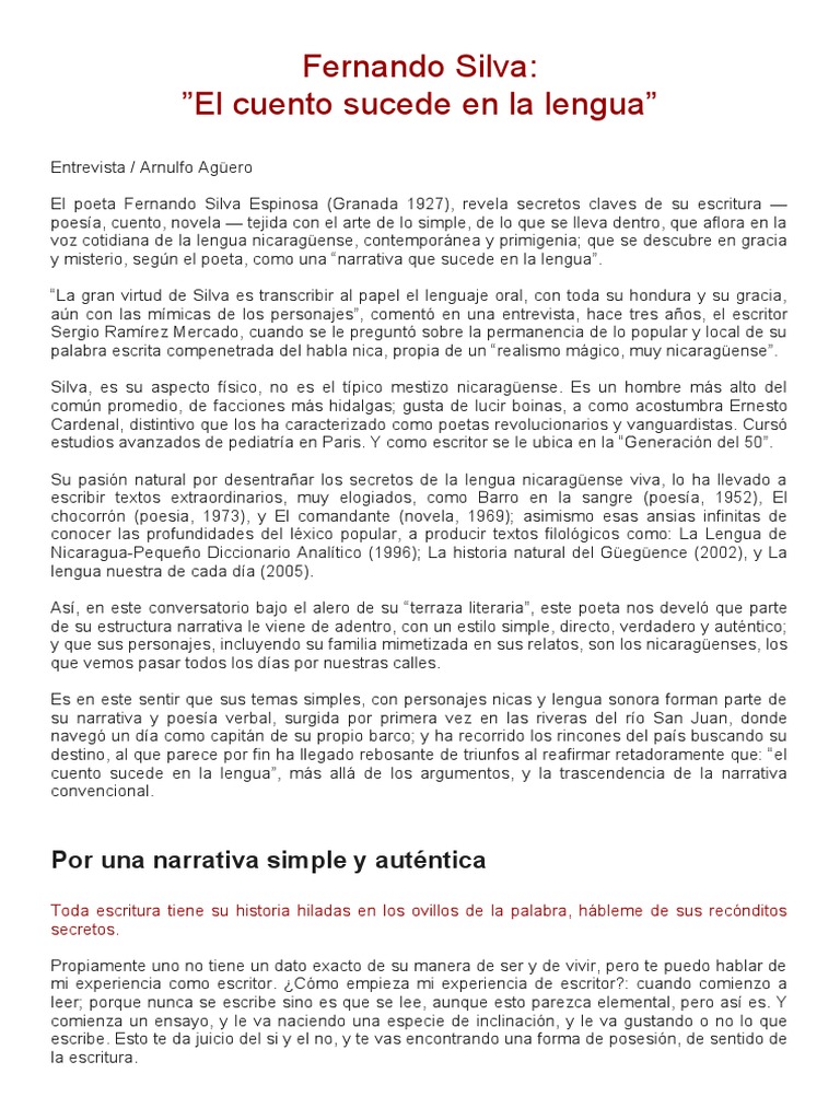 Fernando Silva | PDF | Lengua española | Cuentos