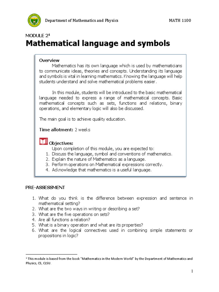 Math 1100 Module 2 | PDF