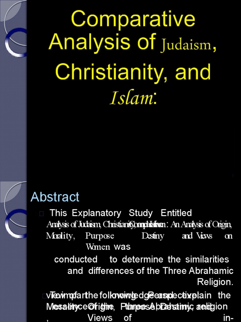 Comparative Analysis of Judaism and Christianity | PDF | Abrahamic ...