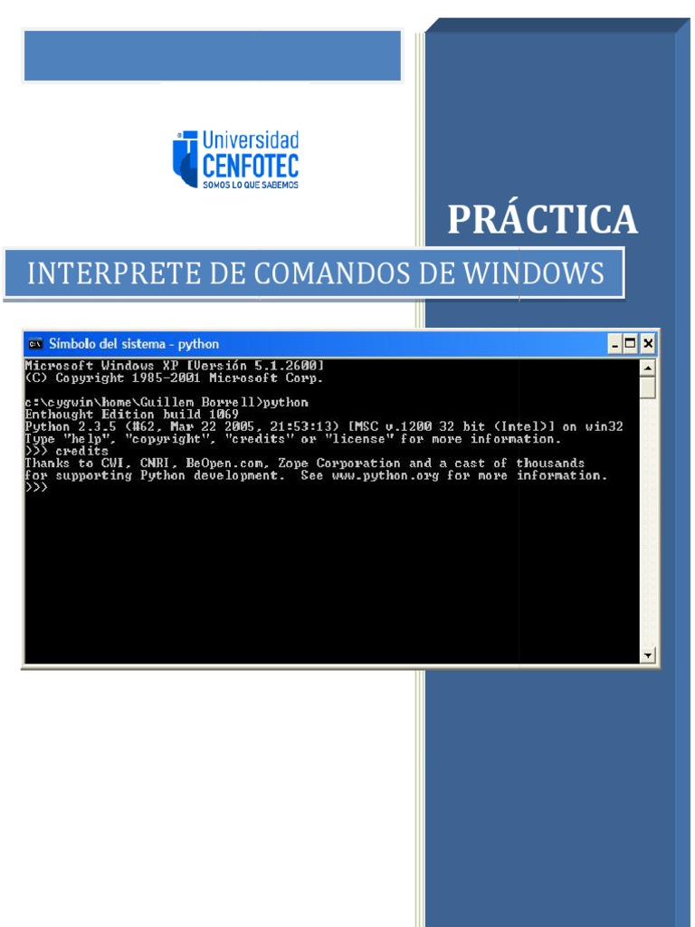 Practica Interprete de Comandos de Windows PDF | PDF | Archivo de computadora | Directorio ...