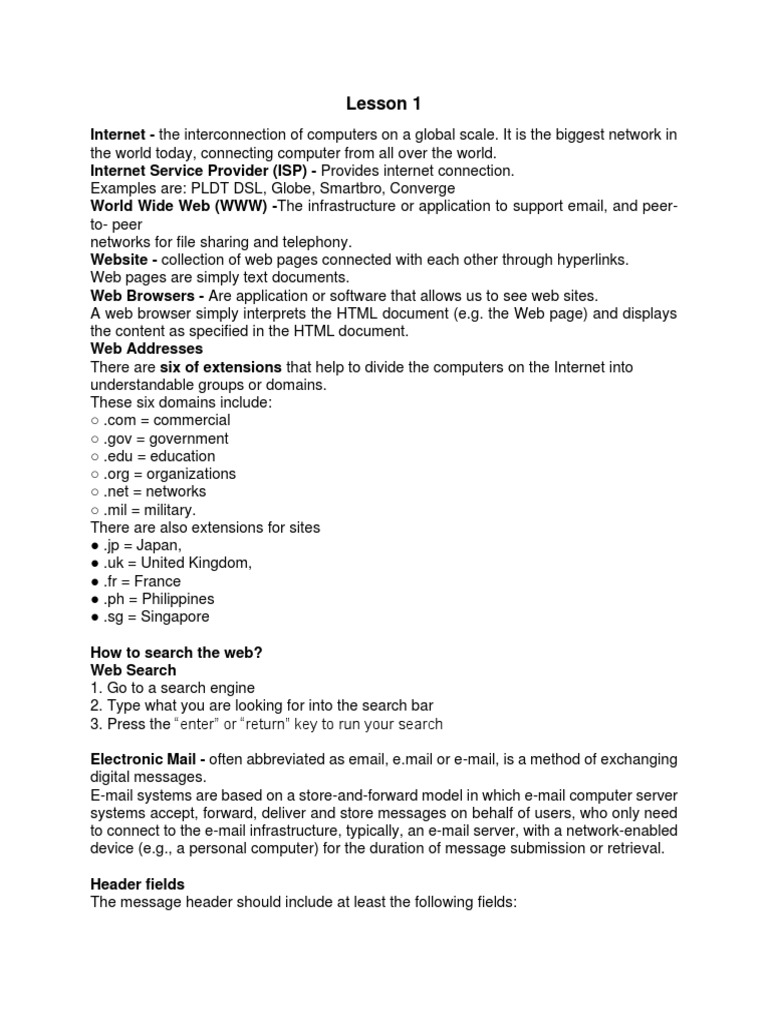 Internet & Web Design Reviewer PDF | PDF | Technology & Engineering