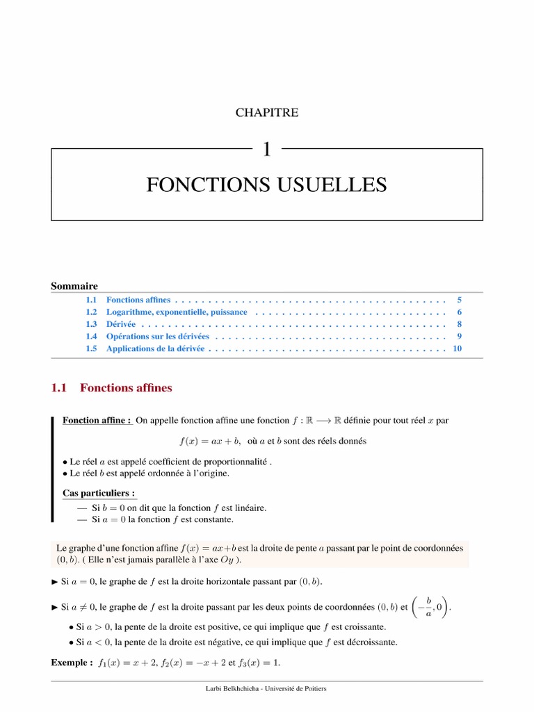 Fonctions Usuelles PDF | PDF