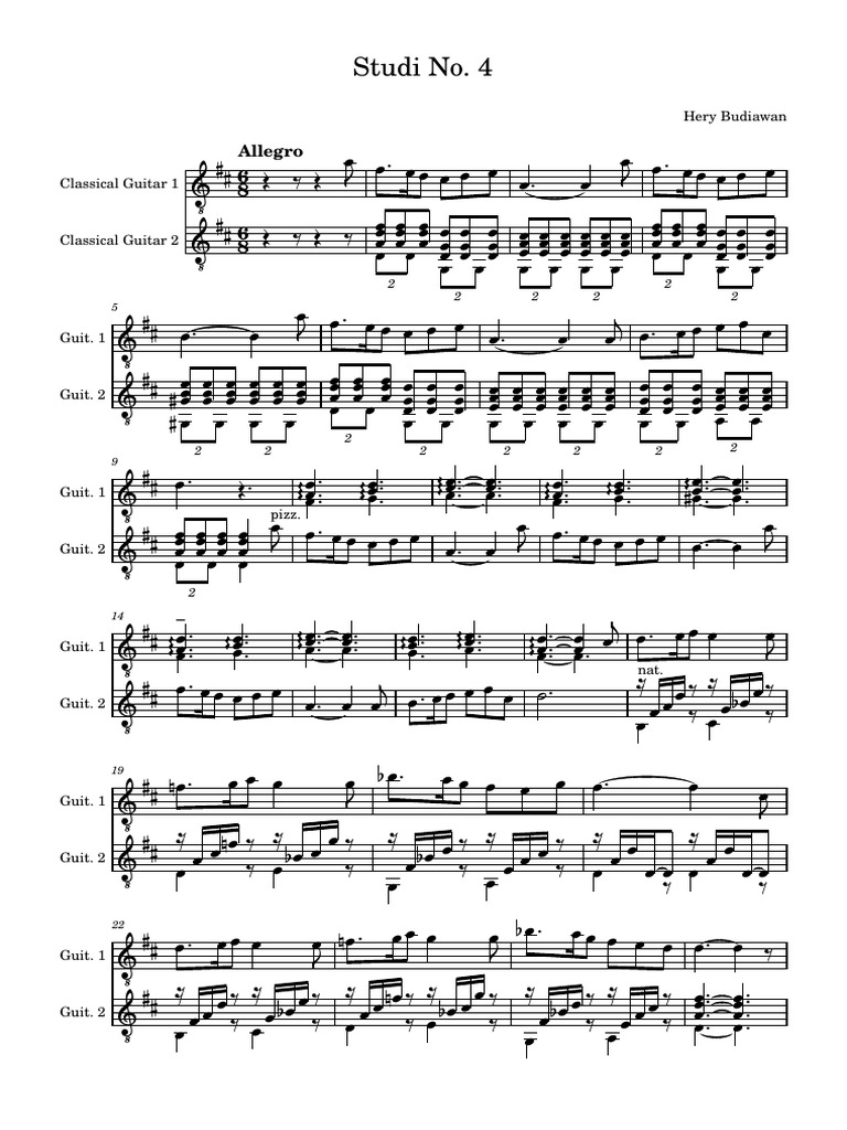 Materi Partitur Gitar PDF | PDF