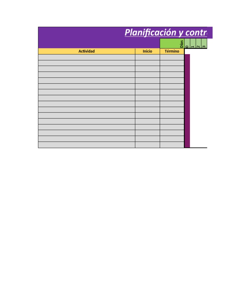 Plantilla Carta Gantt Excel | PDF