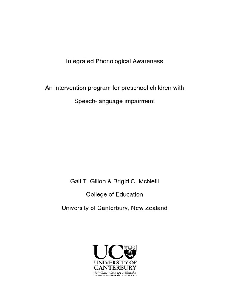 IPA Integrated Phonological Awareness-Manual PDF | PDF