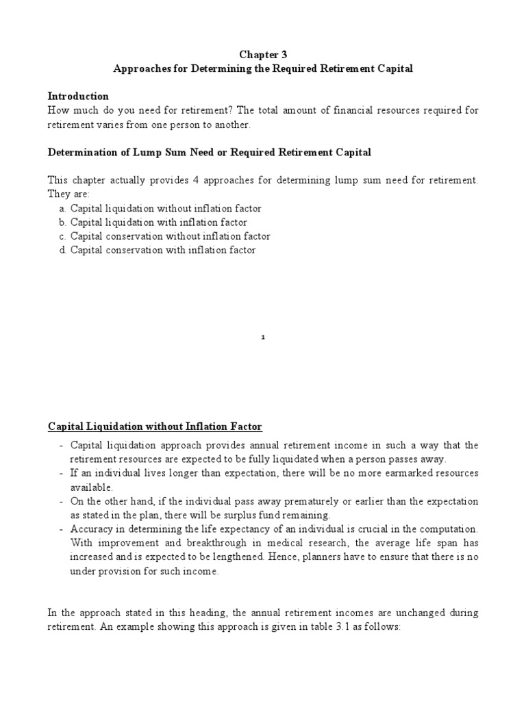 Retirement Capital Liquidation Methods | PDF | Cost Of Living | Retirement