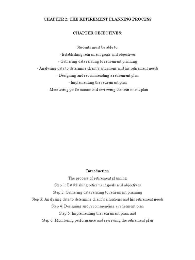 Chapter 2 Retirement Planning | PDF | Cost Of Living | Retirement