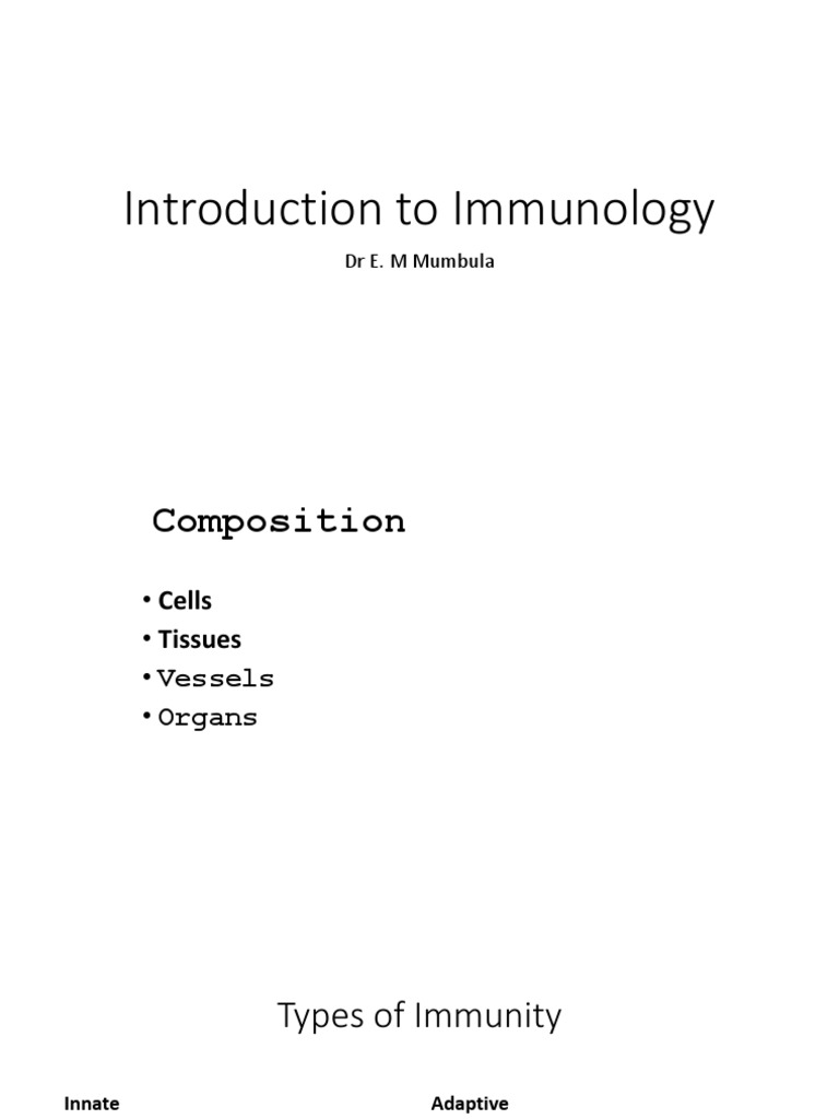 Introduction to Immunology Basics | PDF