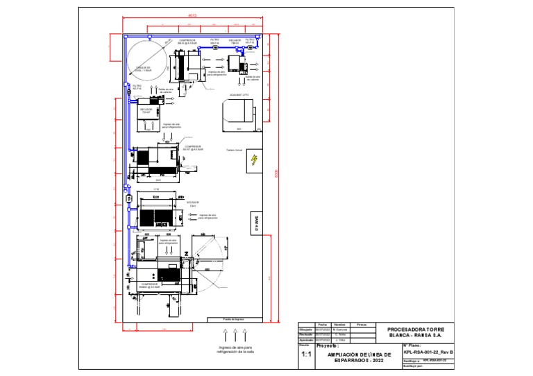 Plano de distribución Sala de Compresores - Torre Blanca_Rev02.pdf | PDF