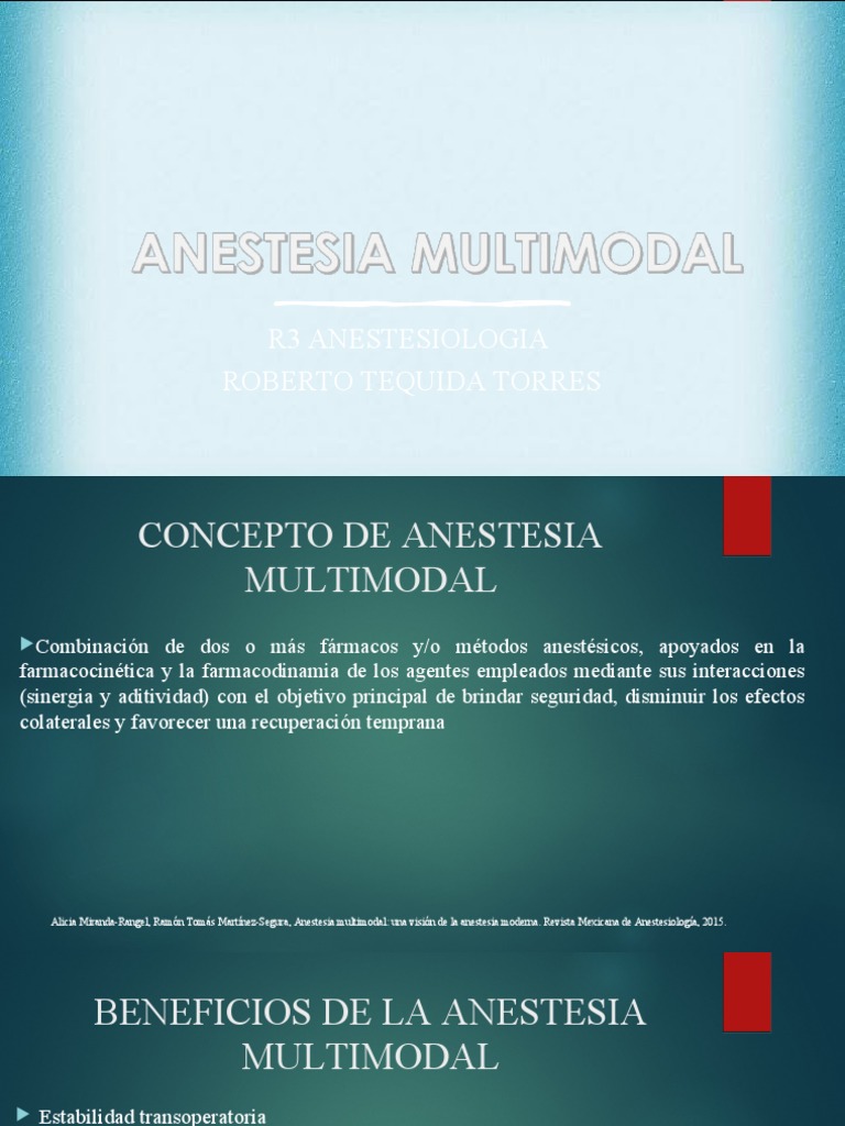 Anestesia Multimodal | PDF