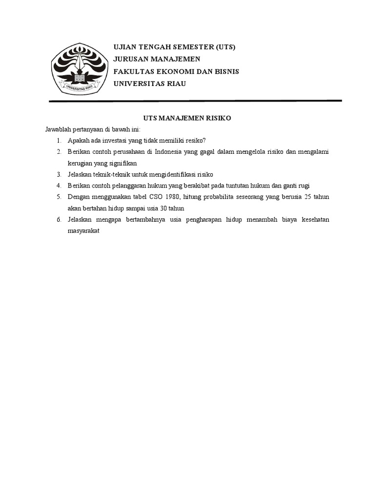 Soal UTS (2023).docx | PDF