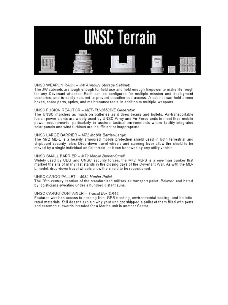Halo Ground Command Terrain | PDF | Factions Of Halo | Pallet