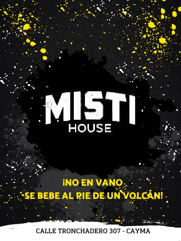 Carta Misti House PDF | Descargar gratis PDF | Bebida | Bebidas Destiladas