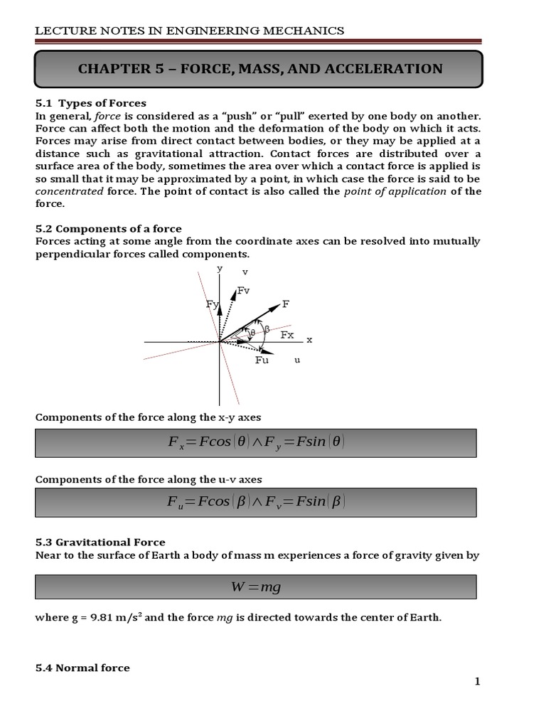 Engineering Mechanics Essentials | PDF | Force | Newton's Laws Of Motion