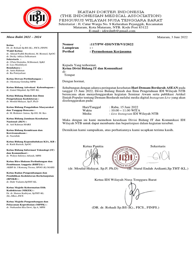 Surat Hari Demam Berdarah ASEAN (Div. IT) | PDF