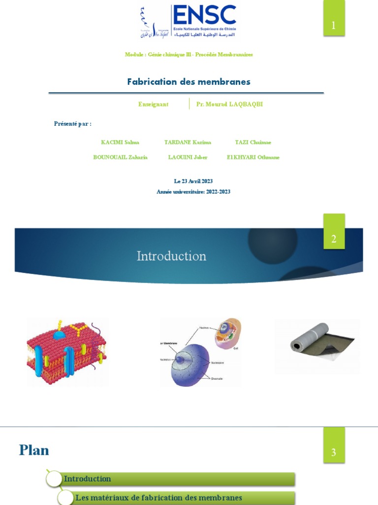 Fabrication Des Membranes | PDF | Membrane cellulaire | Chromatographie