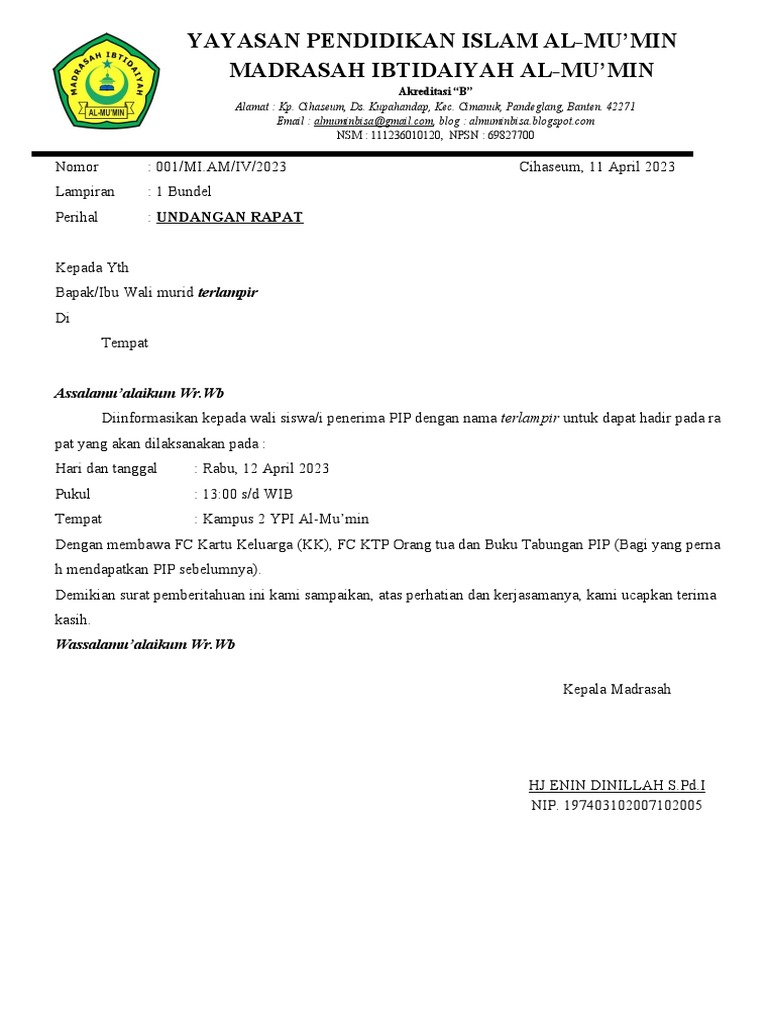 SURAT UNDANGAN.docx | PDF