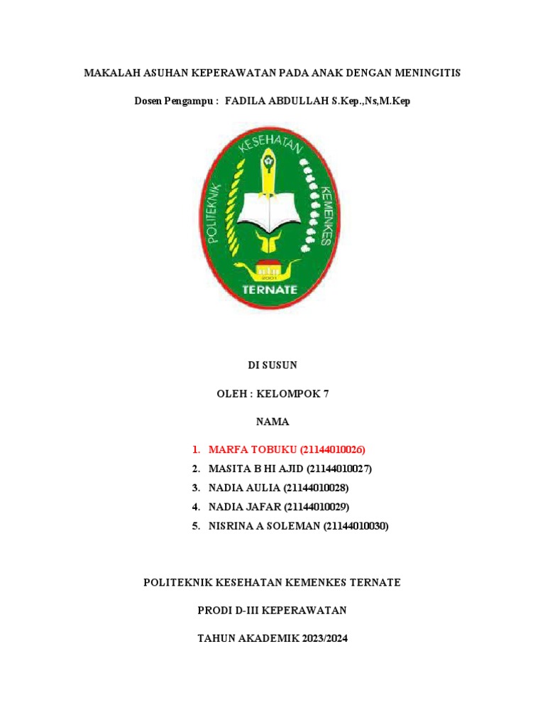 Maklah Menengitis Klmpok 7 | PDF | Pengembangan Diri | Kesehatan Holistik