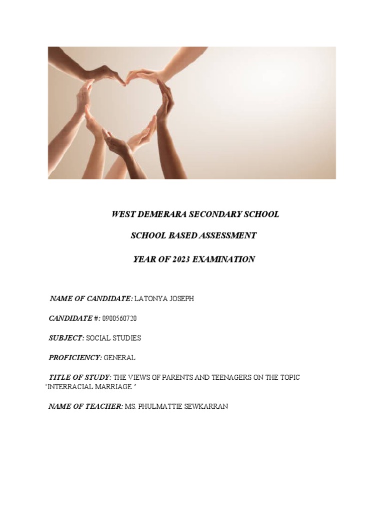 Social Studies SBA (1) | PDF