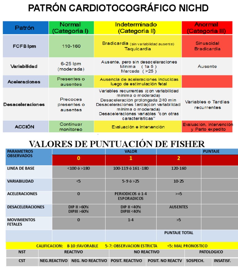 Guía de puntuación de Fisher para el análisis del patrón ...